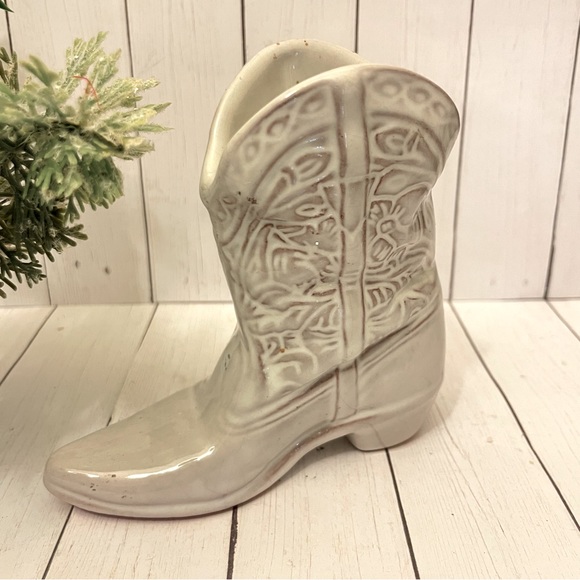 Frankoma | Accents | Vintage Frankoma Cowboy Boot Pottery Vase 34 ...